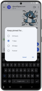 Signal introduces Pinned messages - AboutSignal.com