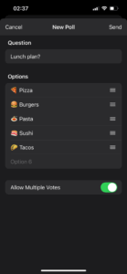 Sneak Preview: Polls in Signal (first screenshots) - AboutSignal.com