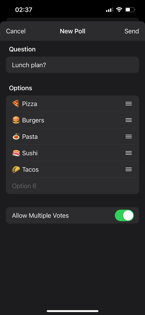 Sneak Preview: Polls in Signal (first screenshots) - AboutSignal.com